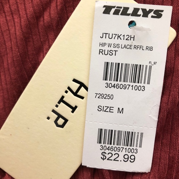 Tilly's | Tops | Hip Lace Ruffle Rib Bodysuit | Poshmark